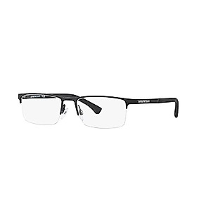 Armani EA1041 Eyeglass Frames 3094-53 - Black Rubber EA1041-3094-53