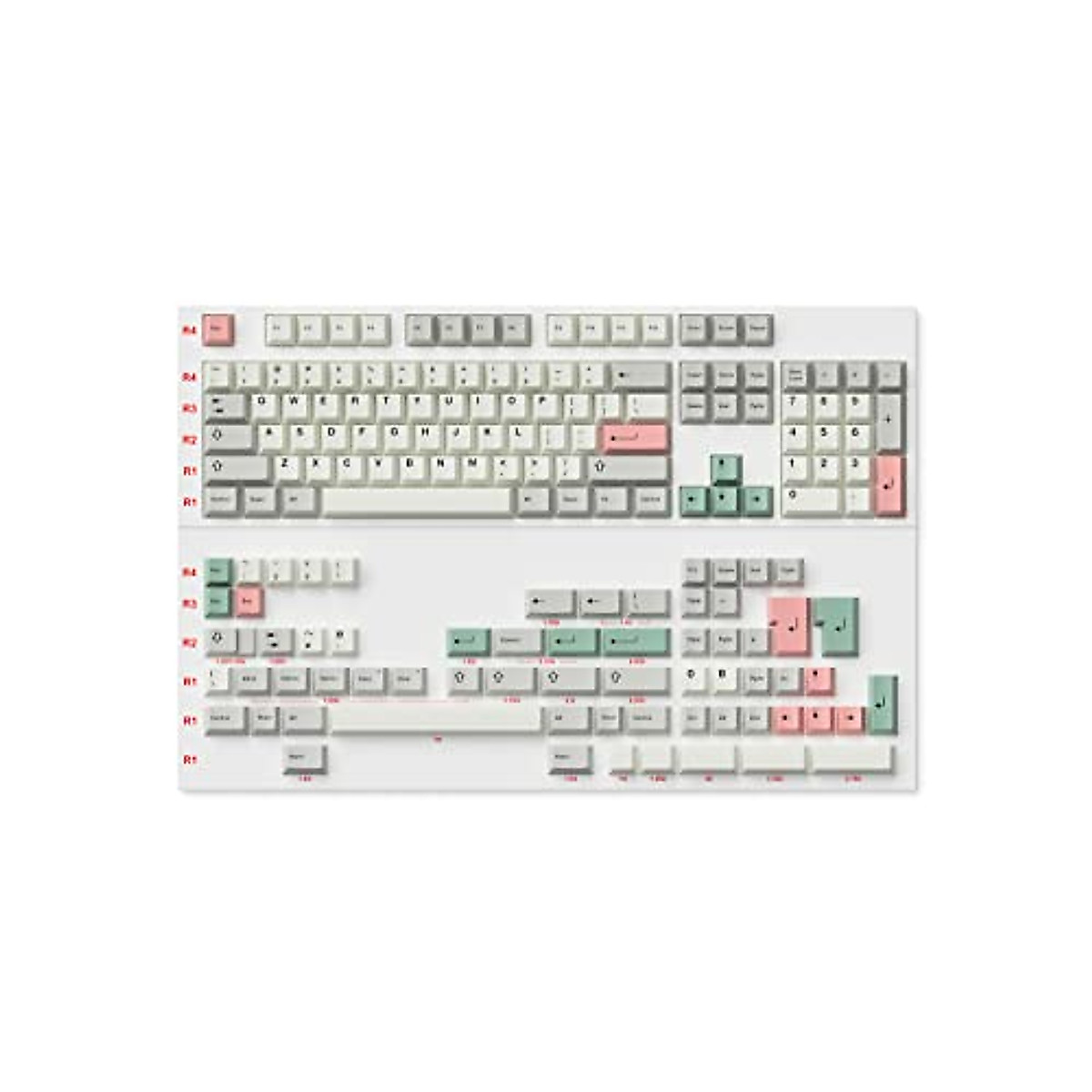 Ranked Dye Sublimation Premium Keycap Set | 1.45 mm Thick PBT | Cherry Profile for Custom Mechanical Keyboard (9009, 169 Keys)