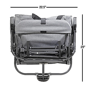 Zenithen Outdoor/Indoor Folding Portable Lawn 360 Swivel Bag Chair with Armrests (Blue Grey)