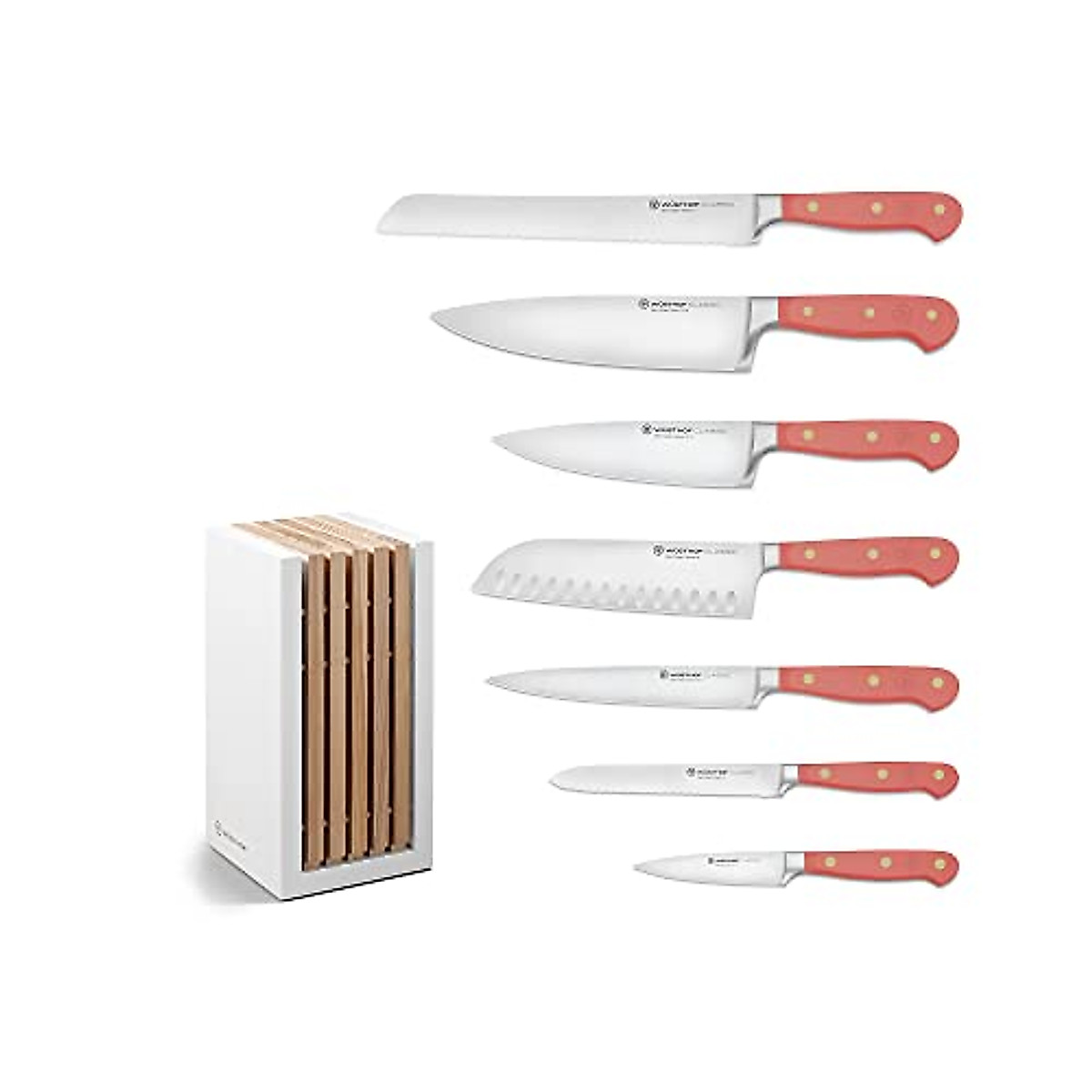 WÜSTHOF Classic Coral Peach 8 Piece Knife Block Set