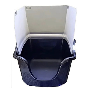 Cat Litter Box Pee Shield - 3 Pack - The Original - Helps Prevent Litter Scatter and Urine from Going Outside of The Litter Box. Wipe Clean in Place or Remove for Cleaning and reattach.