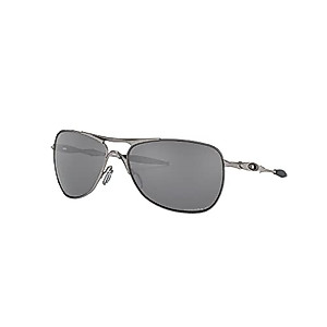 Oakley Men's OO4060 Crosshair Pilot Sunglasses, Lead/Prizm Black Polarized, 61 mm