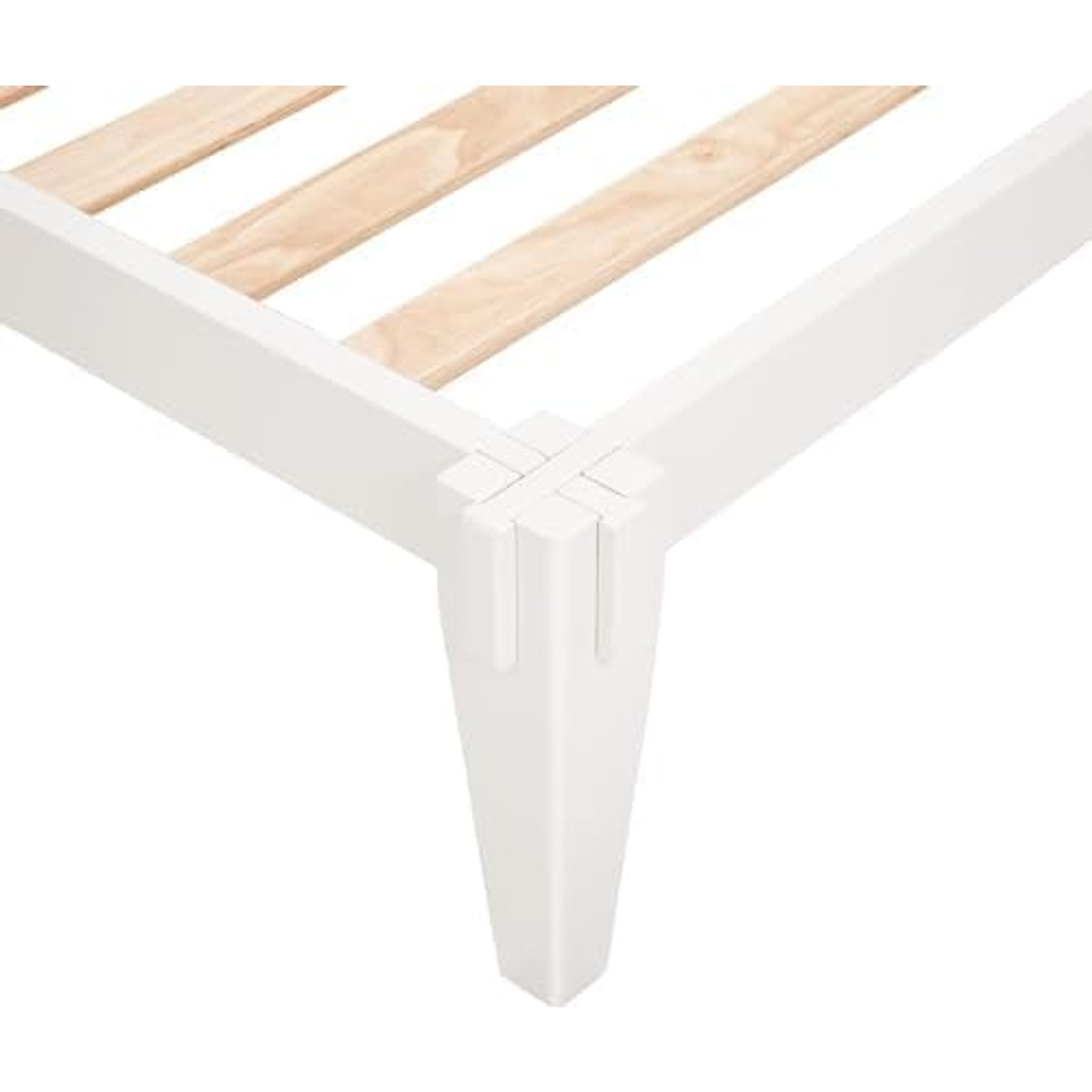 Chalipa Basic Bed Frame Without headboard - Ivory White - Queen