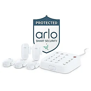 Arlo Home Security System - Wired Keypad Sensor Hub, (5) 8-in-1 Sensors, Yard Sign, 24/7 Professional Monitoring- No Contract Required, DIY Installation, Alarm System for Home Security - SS1501