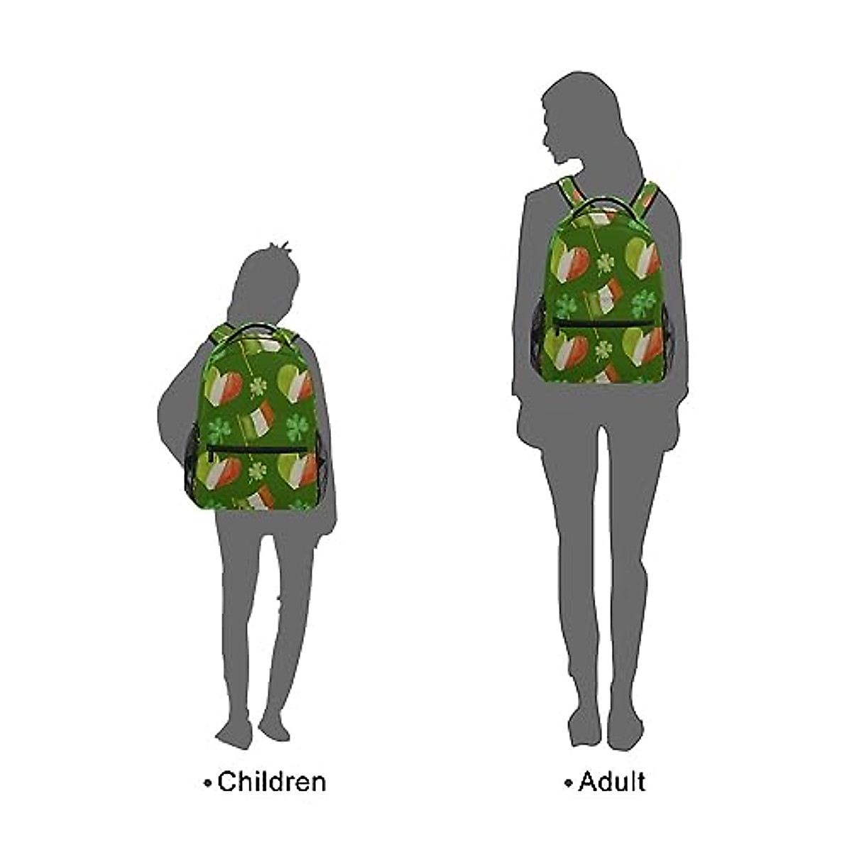 ODAWA St Patricks Day Shamrock Backpack for Boys 6-8 Backpack School Teens