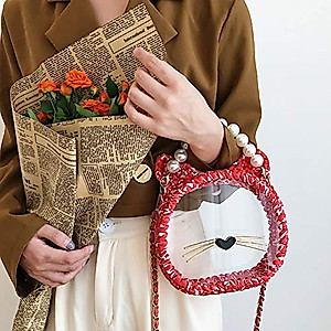 EXCEART Acrylic Bag Weaving Board with Cats Whisker Round Clear Front Back Panel Board Shaper for DIY Knitting Crochet Bag Handbag Purse Summer Bag Women Bags Handmade DIY Accessories