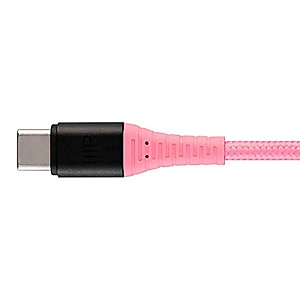 Monoprice - 138320 USB 2.0 Type C to Type A Charge and Sync Cable - 6 Feet - Pink, Durable, Kevlar-Reinforced Nylon-Braid - AtlasFlex Series
