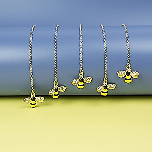 GGFLY Bees and Leaves Bookmarks for Books Stationery Novelty Cute Metal Bookmark Book Markers School Office Stationery 12cm/4.7"