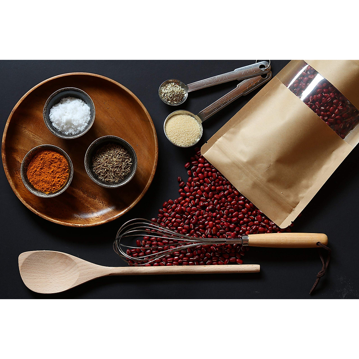 Yuugen Products Kraft Stand-Up Pouch Bags with Clear Window, Zip Lock, and Tear Notch - Reusable, Heat-Sealable | Storage for Food, Non-Food Items, Home and Business - 50 Pcs (5.9" x 8.6")