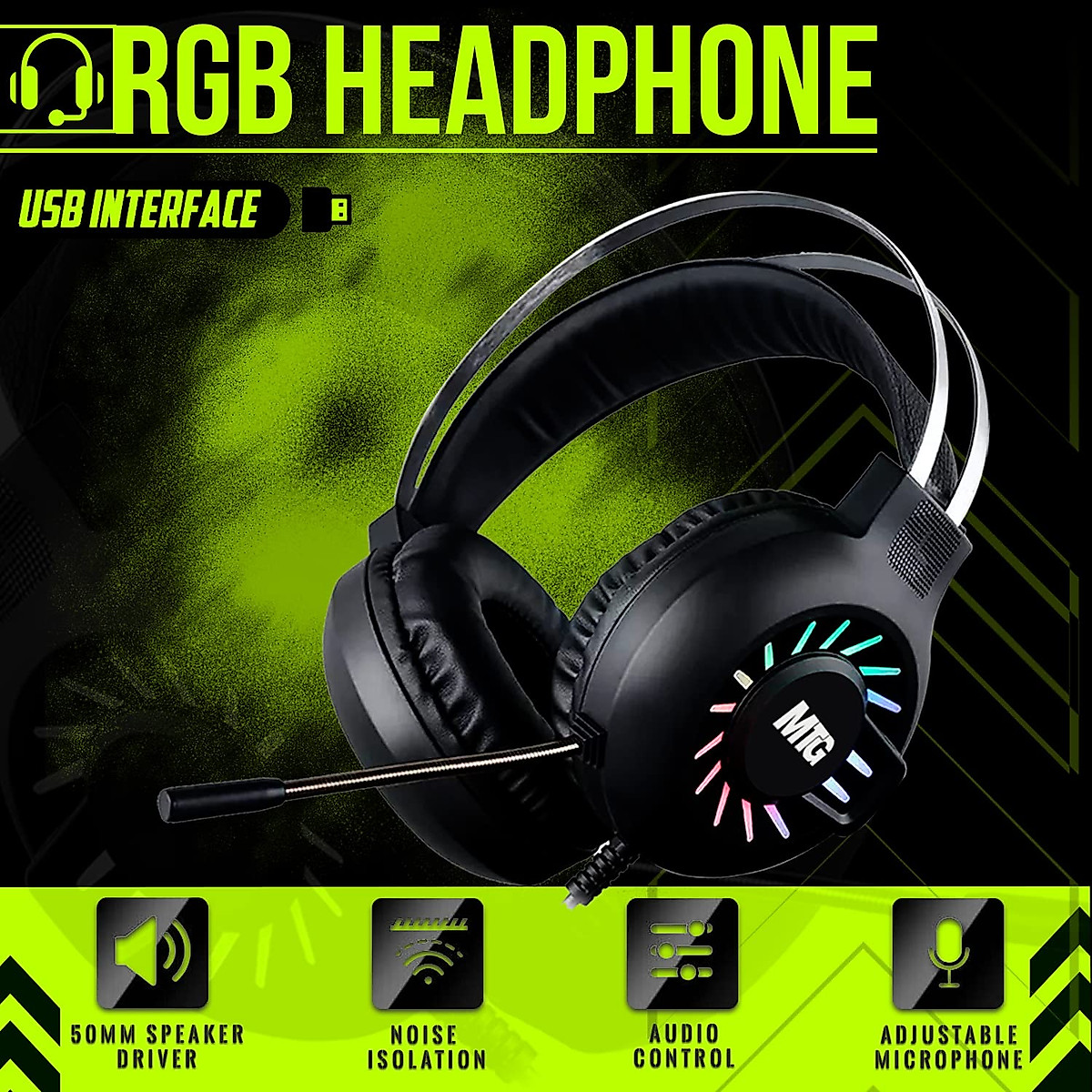 Gaming Desktop PC Intel Core i5 8th Gen, TechMagnet Heera, RX 550, 16GB RAM, 1TB SSD | 3TB HDD, MTG New 24 Inch Monitor, RGB Keyboard Mouse, Headphone, Webcam, Win 11 (Renewed)