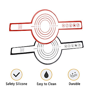 Silicone Baking Mat for Dutch Oven Bread Baking，Reusable Non-stick Bread Baking Mat Silicone Dutch Oven Liner with Long Handles (Black)