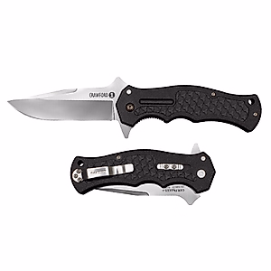 Cold Steel Crawford Model 1 3.5" 4034SS Clip Point Blade 4.875" Black Zy-Ex Handle Tactical Folding Knife, Boxed