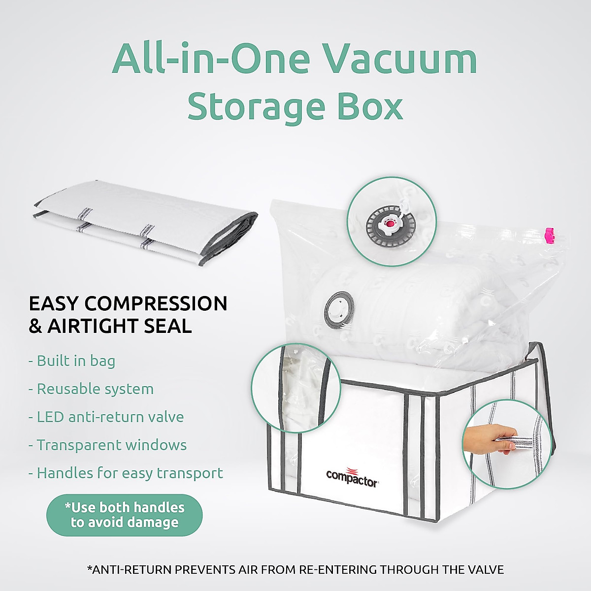 Compactor Semi Rigid 3D Vacuum Boxes (Medium, White | LIFE)
