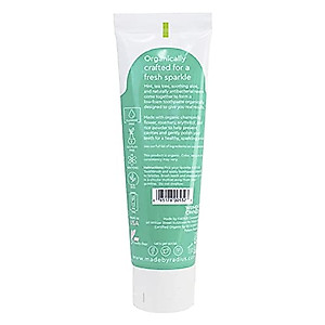 RADIUS USDA Organic Toothpaste 3oz Non Toxic Chemical-Free Gluten-Free Designed to Improve Gum Health & Prevent Cavity - Mint Aloe Neem - Pack of 1