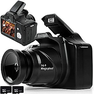 1080p HD Long Focus SLR Camera 24 Megapixel Digital Camera 18X Digital Zoom 3 Inch TFT-LCD Digital Camera Electronic Anti-Shake