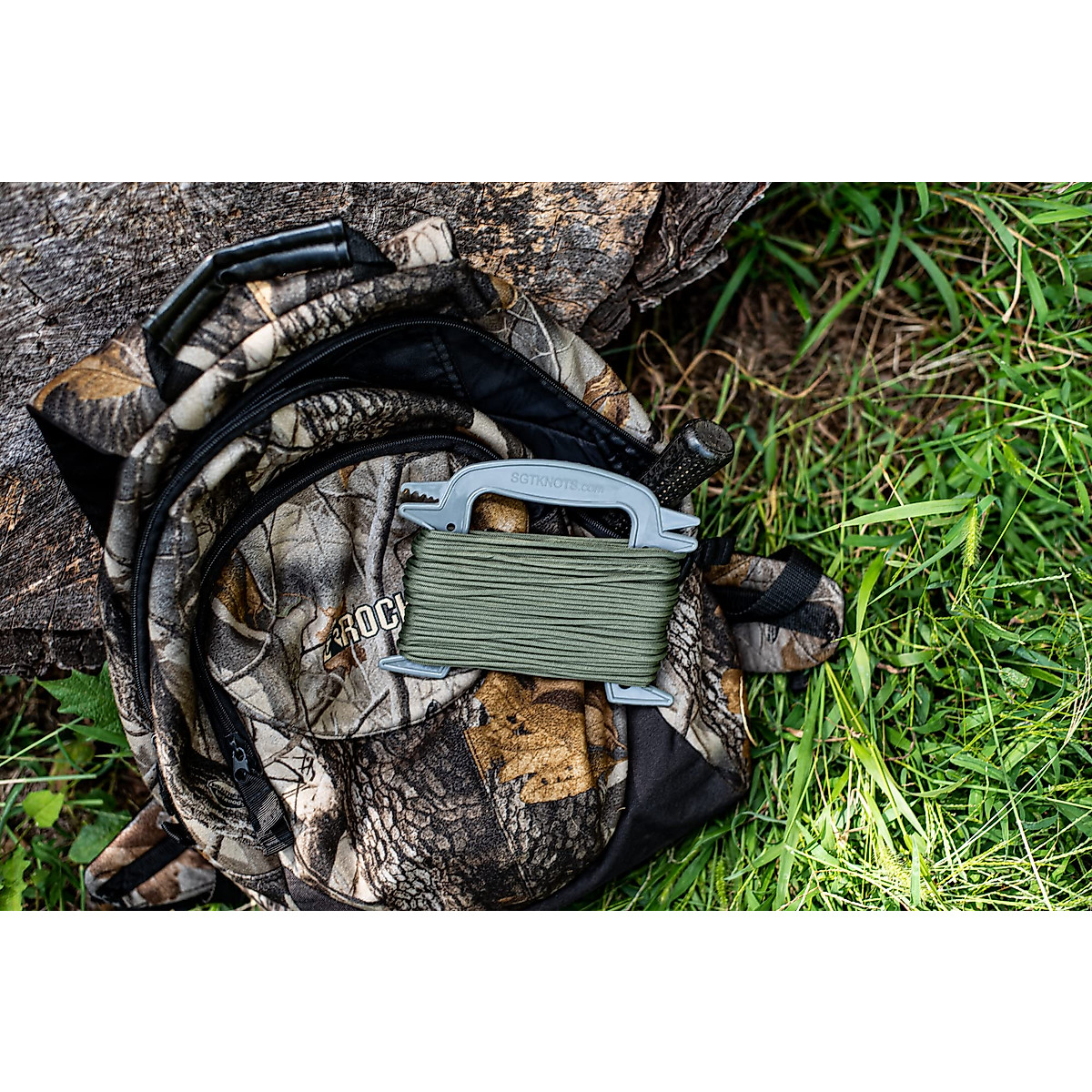 SGT KNOTS Rope Winder - Lightweight and Easy to Use Chord Storage Device for Paracord, Twine, Mason Line & Other (6" - 10 Pack, Gray)