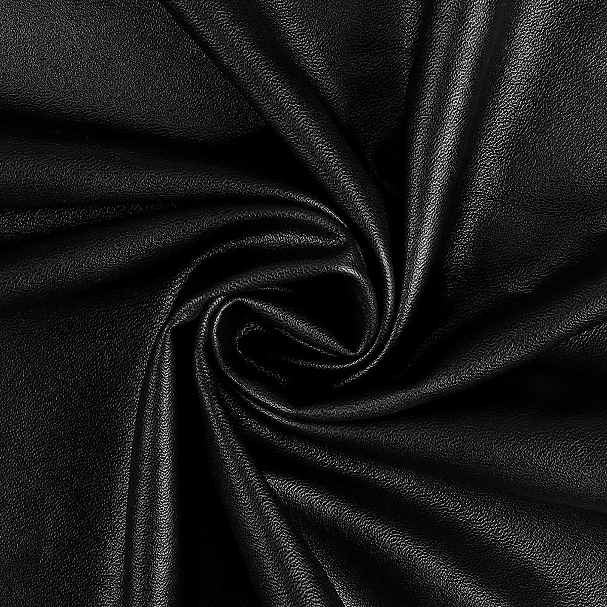 ANMINY PU Leather Sofa Couch Seat Cushion Covers Chair Armchair Stretchy Slipcover Anti-Slip Super Soft Furniture Protector with Elastic Bottom (1 Seater, Black)