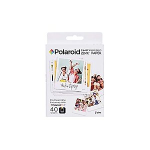 Zink Polaroid 3.5 x 4.25 inch Premium Zink Border Print Photo Paper (40 Sheets) Compatible with Polaroid POP Instant Camera & Polaroid 3x4 Printer