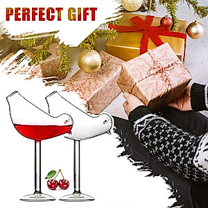 Bundle - Swan Cocktail Glass Set of 2 and Bird Glasses Set of 4 Margarita Glass Martini Glasses Suitable for Cocktail, Wine, Martini, Tequila