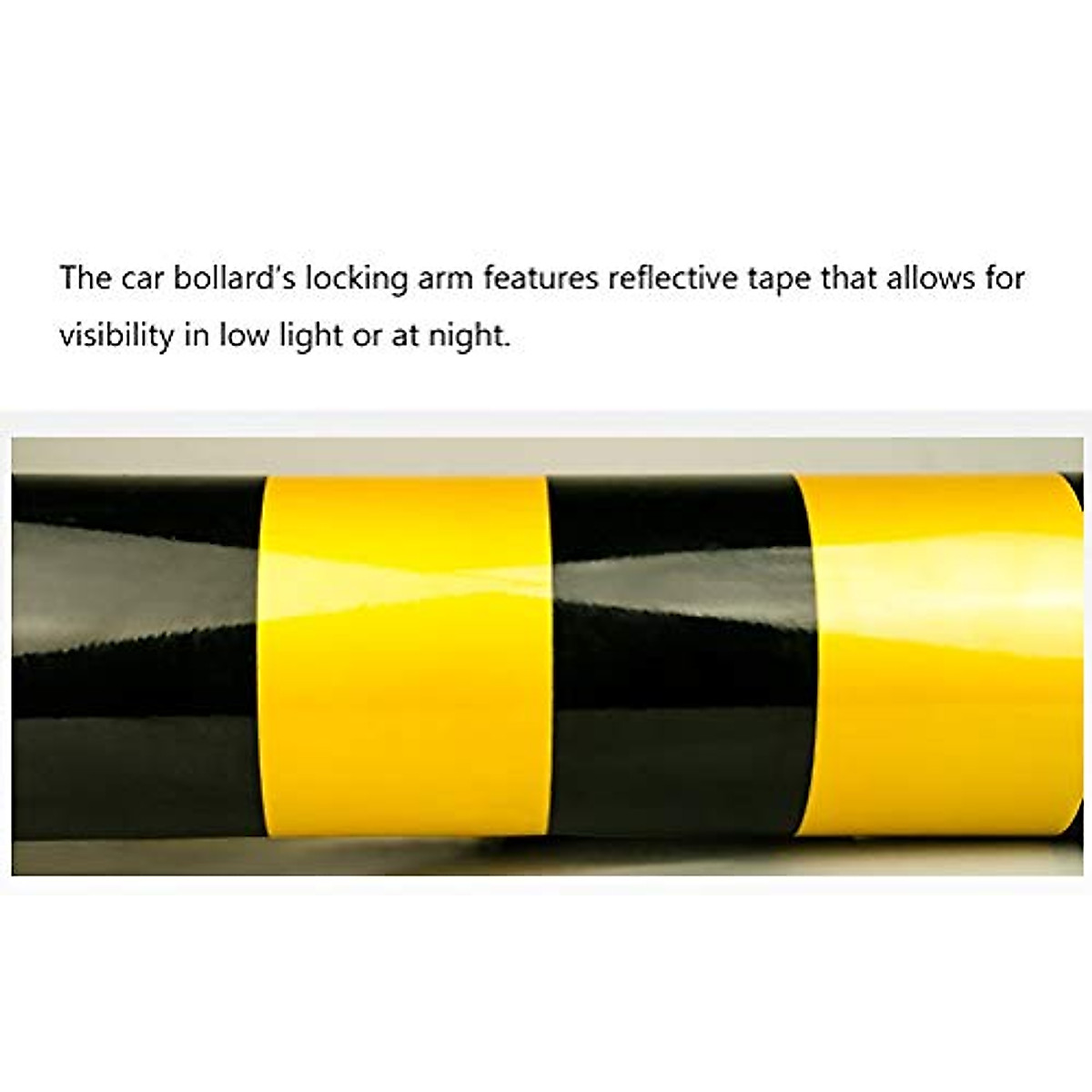 Driveway Bollards Features Reflective Tape,Car Park Driveway Guard Saver,Space Saver,Easy Installation Private Car Parking Space Lock