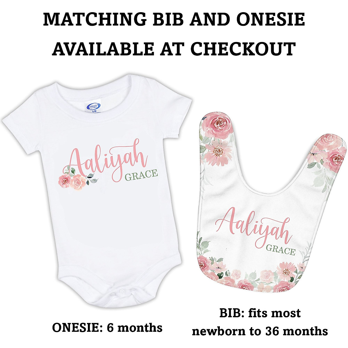 Arteaga Personalized Baby Blankets for Girls, Customized Baby Blankets for Girls, Floral Rose Baby Blanket, Best Gift for Baby, Newborn, New Mom, Super Soft Plush Fleece, 30''x40''