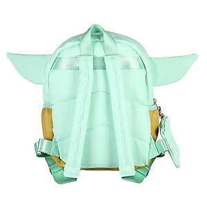 Star Wars The Mandalorian Grogu Baby Yoda Mini Backpack 10.5" with Coin Purse