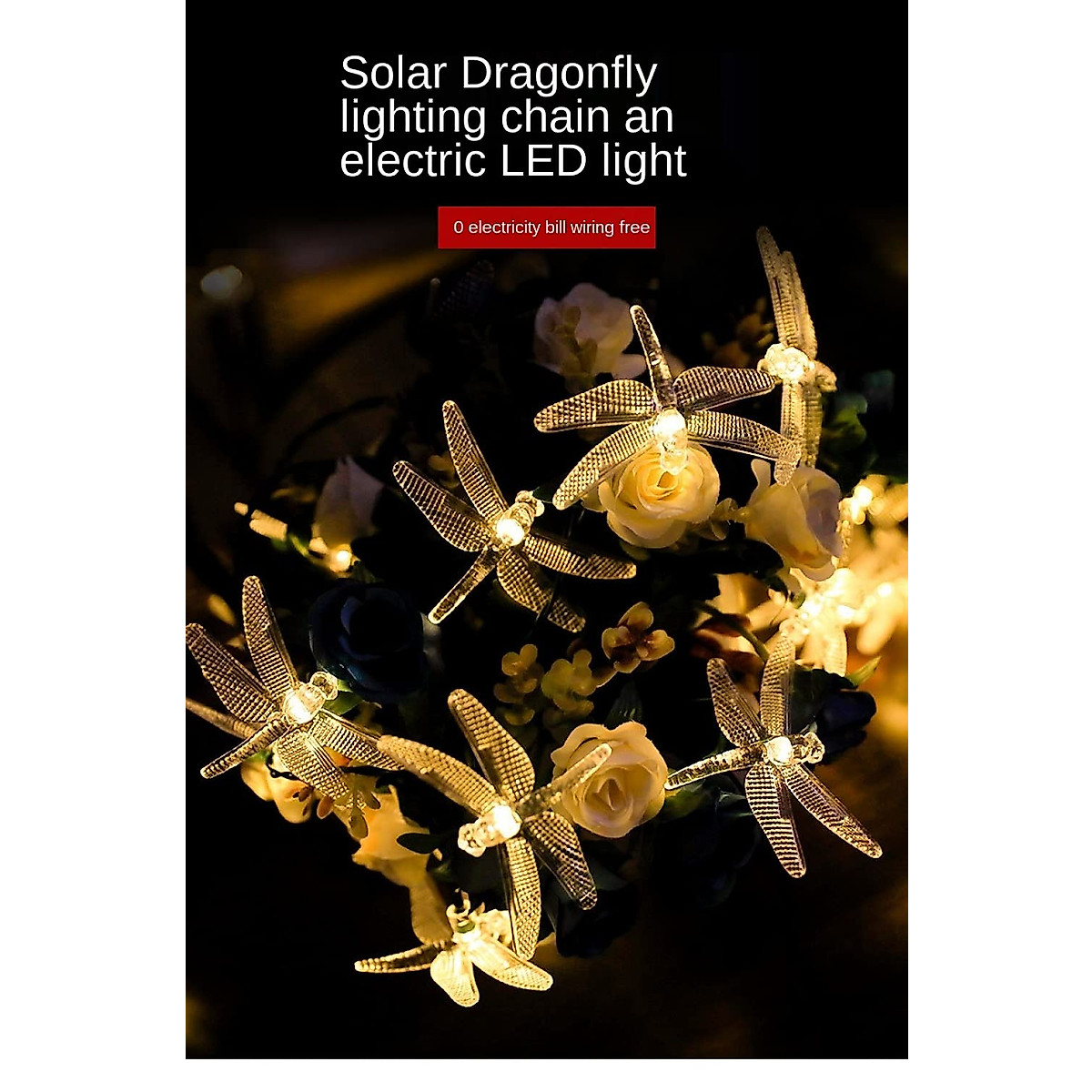 little sapling Led Solar String Lights Outdoor String Lights Garden Crystal Ball Decorative Lights Waterproof Indoor Fairy Lights for Home Garden Patio Party Yard Christmas