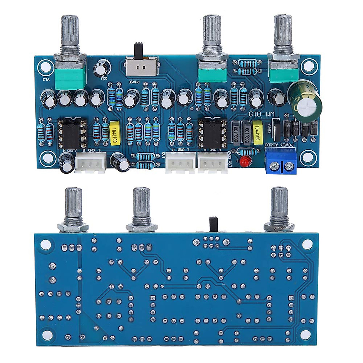 Garosa Preamp Board Digital Tuning Preamp Tone Board 2.1 Channel Subwoofer PreAmp Low Pass Filter Preamp Audio Processor Preamplifier Circuit Board