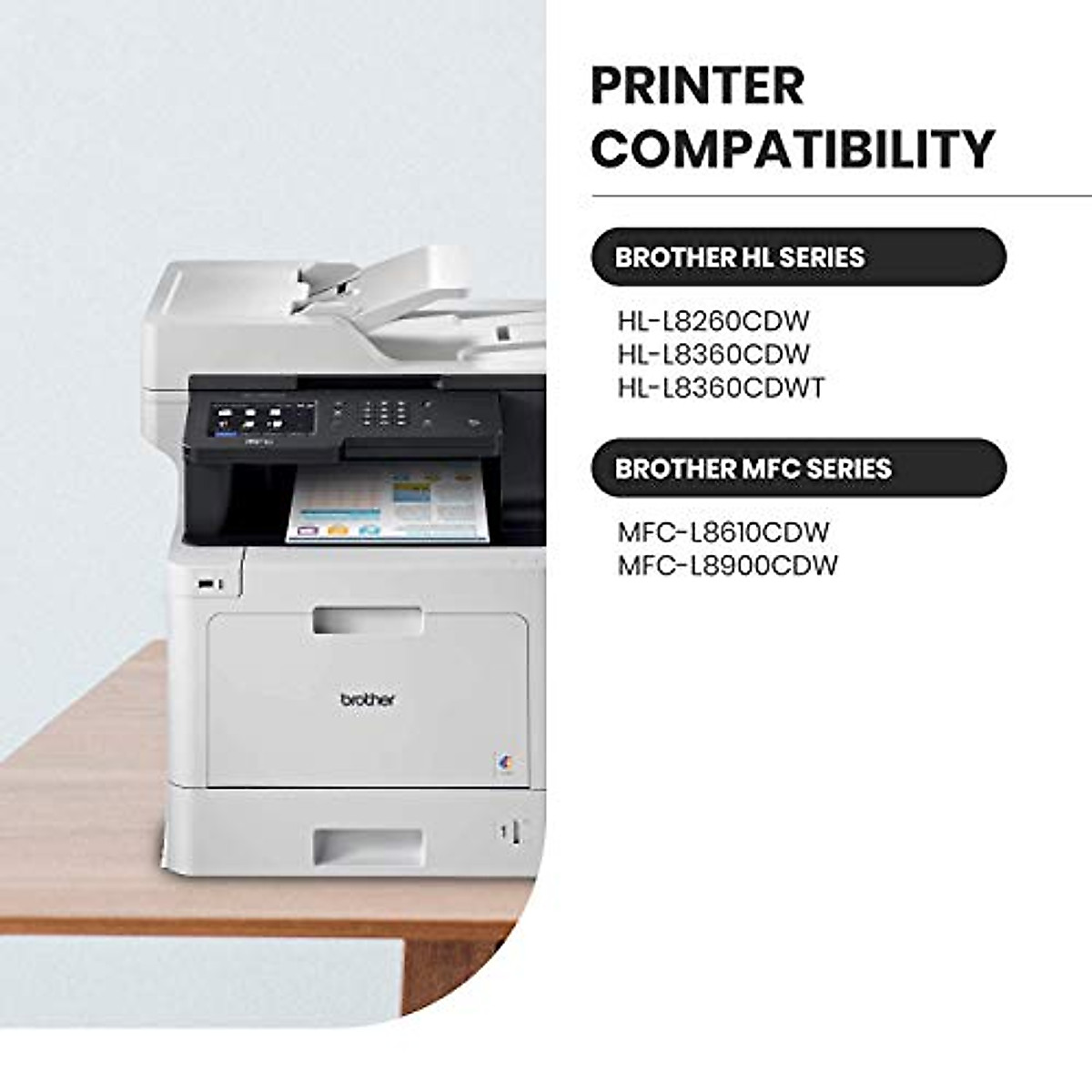 YoYoInk Compatible Toner Cartridge Replacement for Brother TN431 / TN433 High Yield (1 Black, 1 Cyan, 1 Magenta, 1 Yellow; 4 Pack)