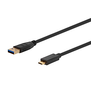 Monoprice - 138610 USB 3.0 Type-C to Type-A Cable - 6 Feet - Black, for Nintendo Switch, Samsung Galaxy S10 S9 S8 Note, Android Google Pixel - Select Series