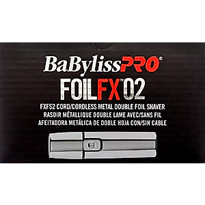 BaBylissPRO Barberology Double Foil Shaver, FXFS2 SILVERFX Professional Electric Shaver