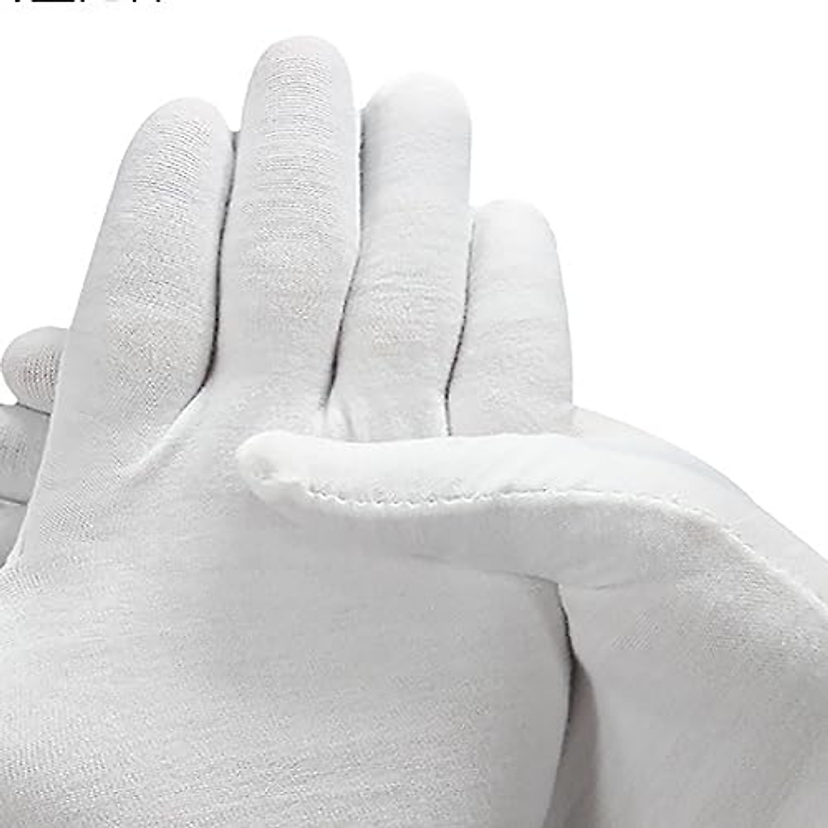 Cotton Gloves Hand Care Work Gloves Lint Free Gloves, Extra Large, White 5 Pairs