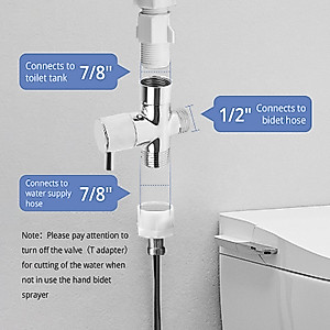 Handheld Bidet Sprayer for Toilet, Adjustable Water Pressure with Bidet Hose for Feminine Wash, Stainless Steel Toilet Bidet for Baby Diaper Sprayer