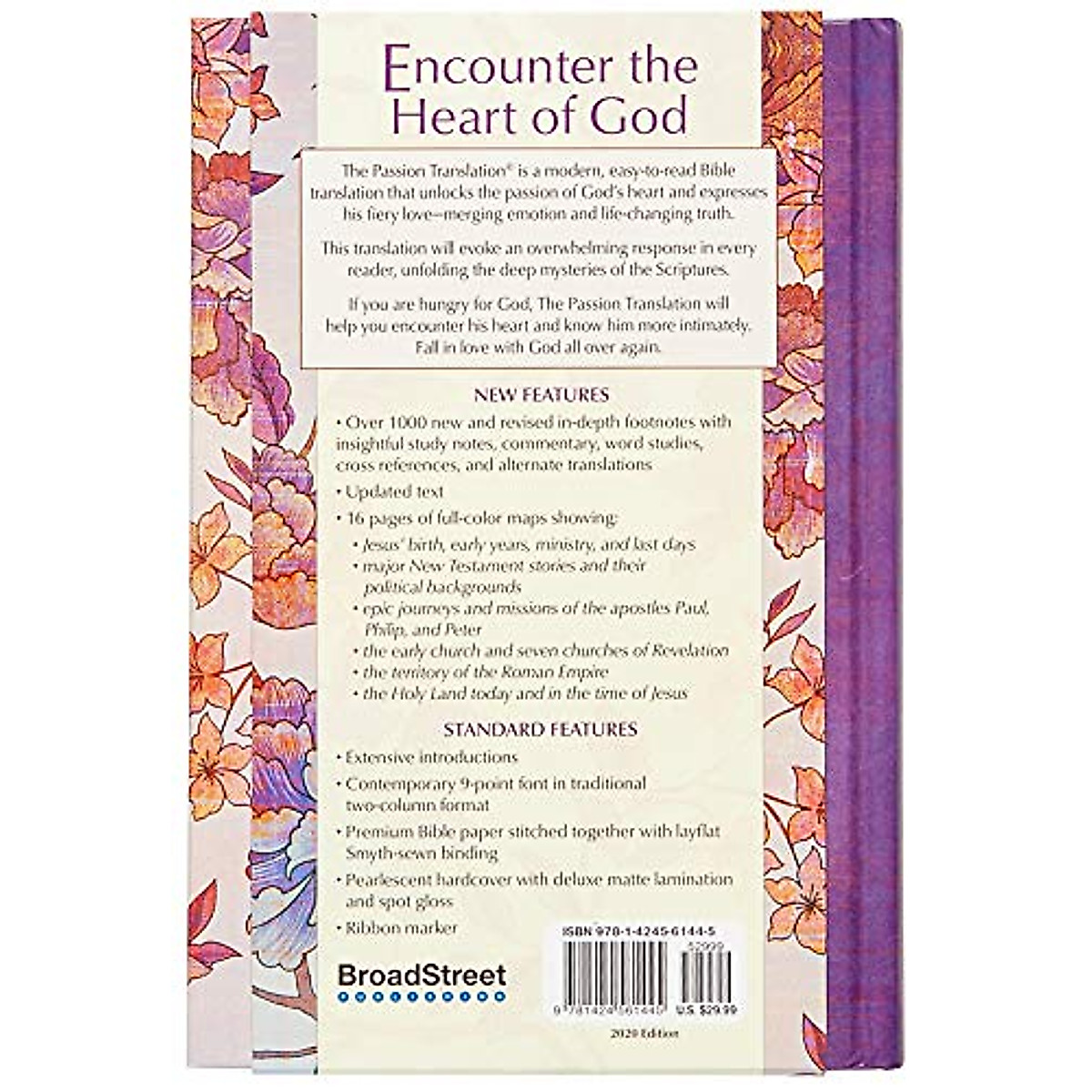 The Passion Translation New Testament (2020 Edition) HC Peony: With Psalms, Proverbs, and Song of Songs (Hardcover) – A Perfect Gift for Confirmation, Holidays, and More