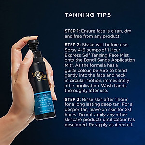 Bondi Sands 1 Hour Express Self Tanning Face Mist | Lightweight Dual Action Formula, Dermatologically tested, Suitable for Sensitive Skin | 2.36 Fl Oz