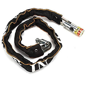 Natudeco Bicycle Security Chain Lock Heavy Duty Mobility Scooter Lock Wheelchair Chain Lock Outdoor Fence Padlock with with Key for Outdoor Security