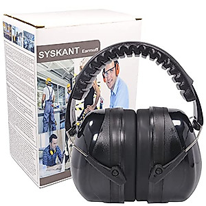 SYSKANT 36dB Ear Muffs For Noise Reduction Hearing Protection for Shooting Working Safety Earmuffs Defenders (Black)