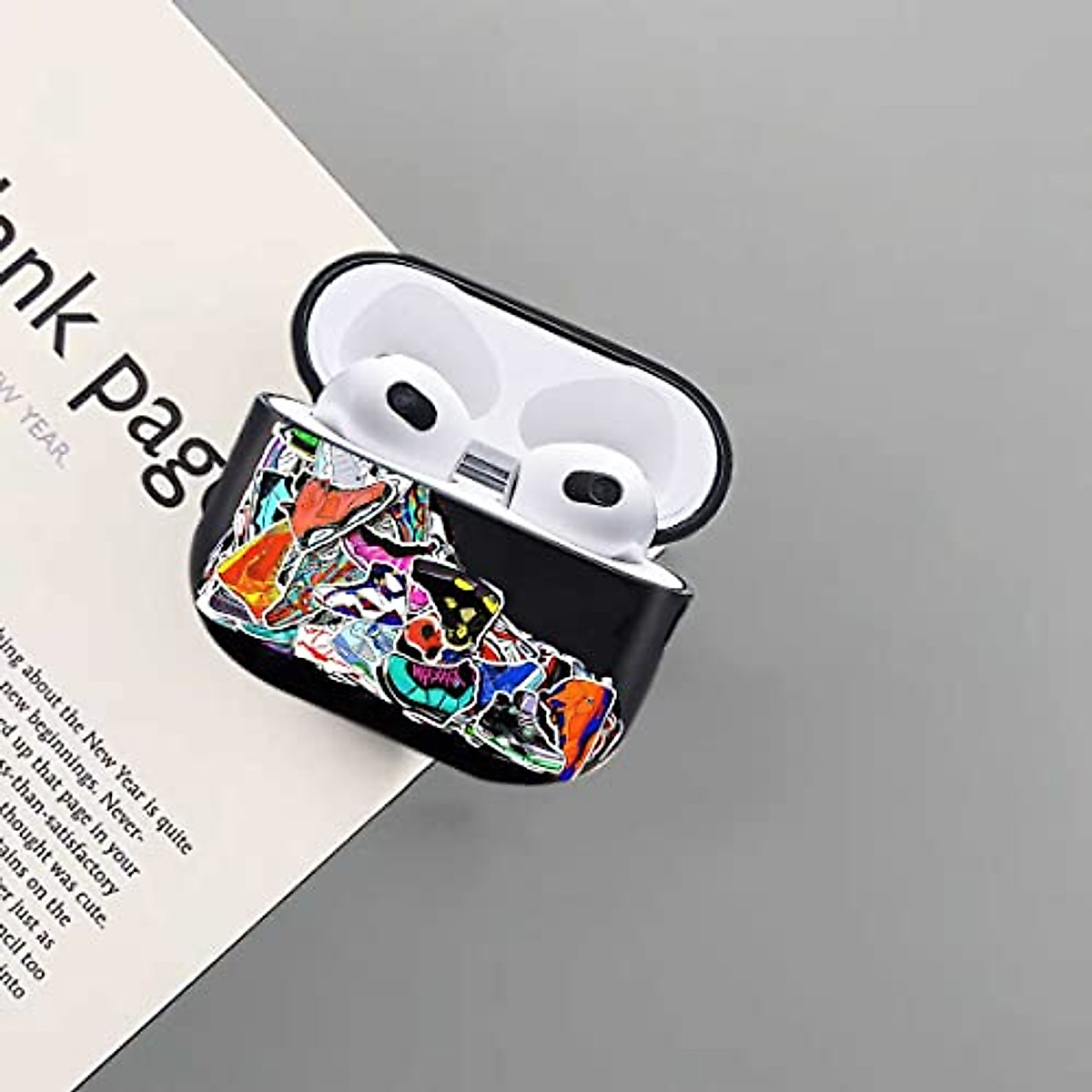 Case for AirPod 3, Sports Shoes Design TPU Protective Accessories Skin with Keychain Compatible with Apple AirPods 3rd Generation for Cool Men Boys Teen Girls