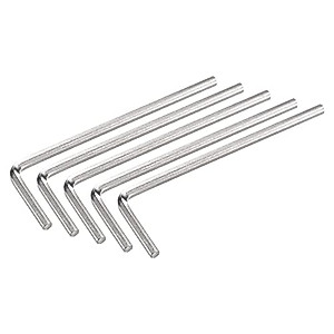 uxcell 3/32" Hex Key Wrench, L Shaped CR-V Repairing Tool 5 Pcs