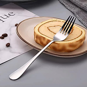 Hansware Dinner Forks 8 Inches Stainless Steel Forks Silverware Kitchen Forks Set Of 6 Heavy Duty Metal Forks For Home, Kitchen Or Restaurant, Dishwasher Safe