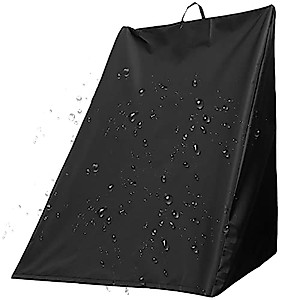 Garden Hose Reel Cover, Outdoor Portable Waterproof Dustproof Garden Free Standing Water Hose Reel Protective Cover for Veranda Patio furniture Rolling Hose Cart Black