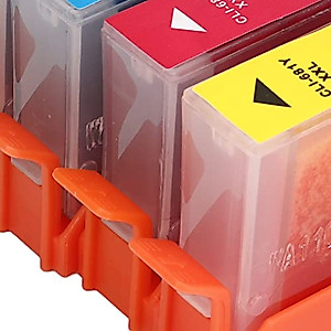 FTVOGUE Multi Color Ink Cartridge Printer Cartridge Replacement for PIXMA TS706 TR7560 TR8560 TS6160 TS6260 (BK BK C M Y 5 Colors)