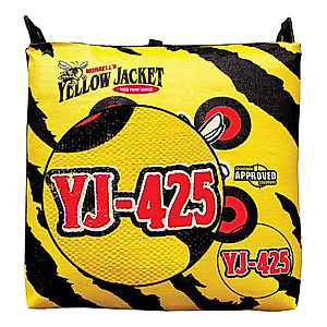 Morrell Yellow Jacket YJ-425 Outdoor Portable Adult Field Point Archery Bag Target with 2 Shooting Sides, 10 Bullseyes, and Carry Handle, Yellow