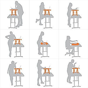 Victor Adjustable Laptop Standing Desk, 29”x18.5, Black