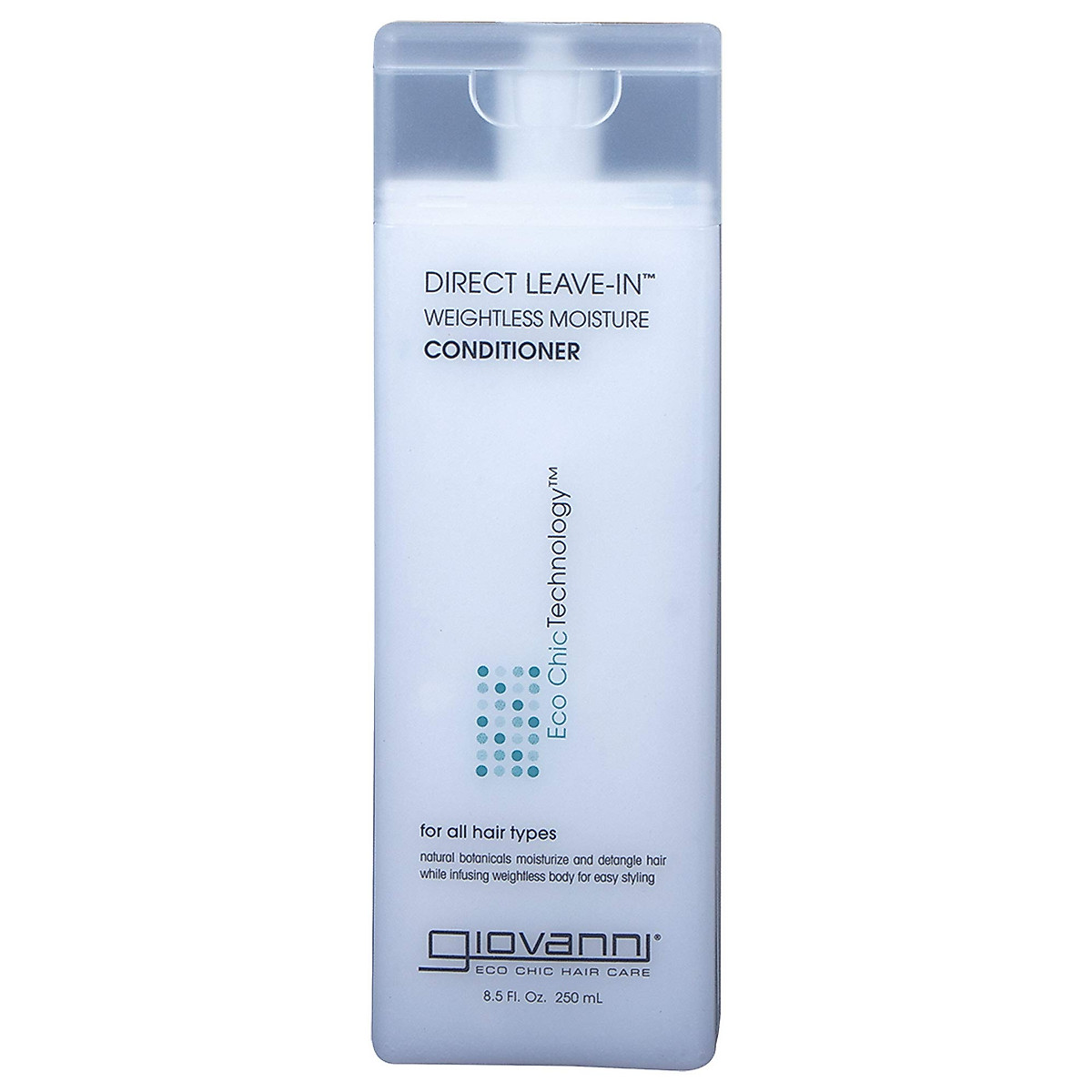 GIOVANNI COSMETICS Eco Chic Direct Leave-In Conditioner Weightless Moisture Conditioner - Proteins & Vitamins to Moisturize, Nourish and Detangle Your Hair (8.5 Ounce / 250 ml - PACK OF 2)