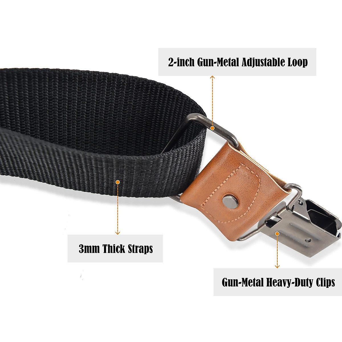 WELKINLAND 2Inch Suspenders for men heavy duty, Men's suspenders, Big Black suspenders, Suspenders for men, Black suspenders men for jeans, Heavy Duty suspenders for men, Work suspenders for men