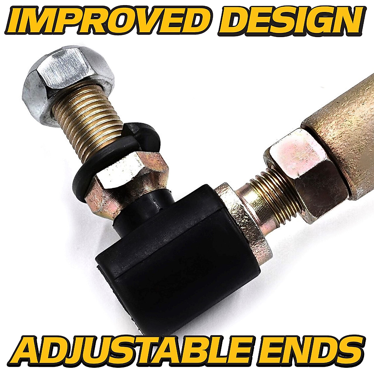 HD Switch - 2 Pack, Adjustable, Strong Crimp Design Steering Drag Link Kit Left & Right fits 597069802 597069902 Craftsman AYP Poulan Pro Husqvarna Lawn Mower Tractor +Includes 2 Sector Gear Dust Caps