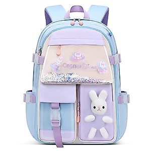 VIDOSCLA Kawaii Kids Girls Backpack Elementary Students Book Bag Primary School Bag for Teens