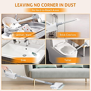 WICHEMI 1300W Multipurpose High-Temp Floor Steam Mop Steam Cleaning Machine + 1800W High Temperature Handheld Steam Cleaner Electric Steam Cleaning Machine