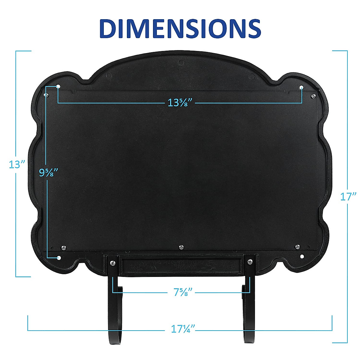 Cast Aluminum Metal Decorative Mailbox with Newspaper Hooks, Easy to Install Wall Mount, Rustproof, Heavy Duty, Hummingbird Horizontal Mail Box for Outside Porch - 17” x 5” x 12.75” (White)